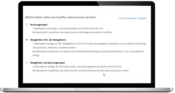 Datenexport in Lexware Office zur Kanzleisoftware für StB