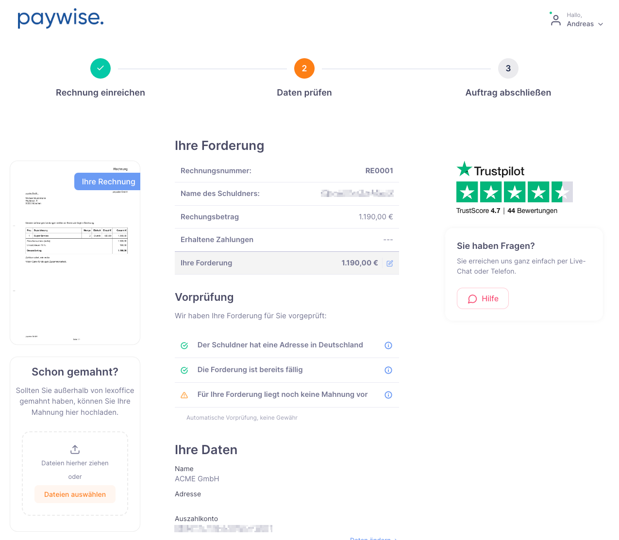Paywise - Lexware Office
